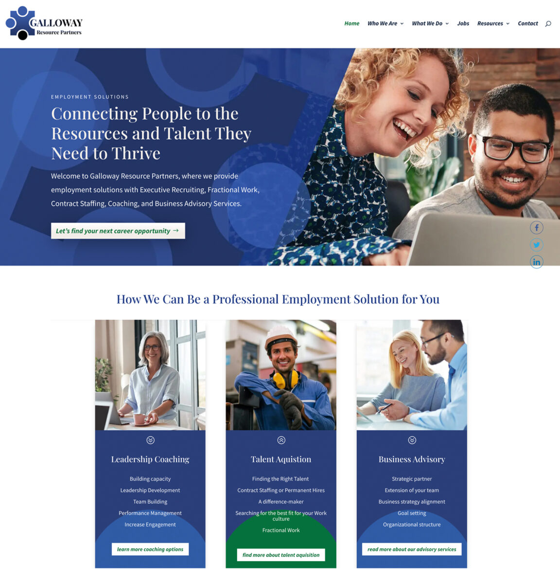 Galloway Resource Partners Logo Design & Website Development ...